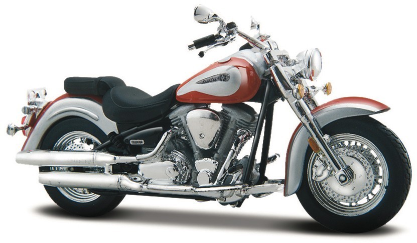 Yamaha Road Star 2001 Rood/Zilver - 1:18 - Maisto - 352RO - Miniatuurshop